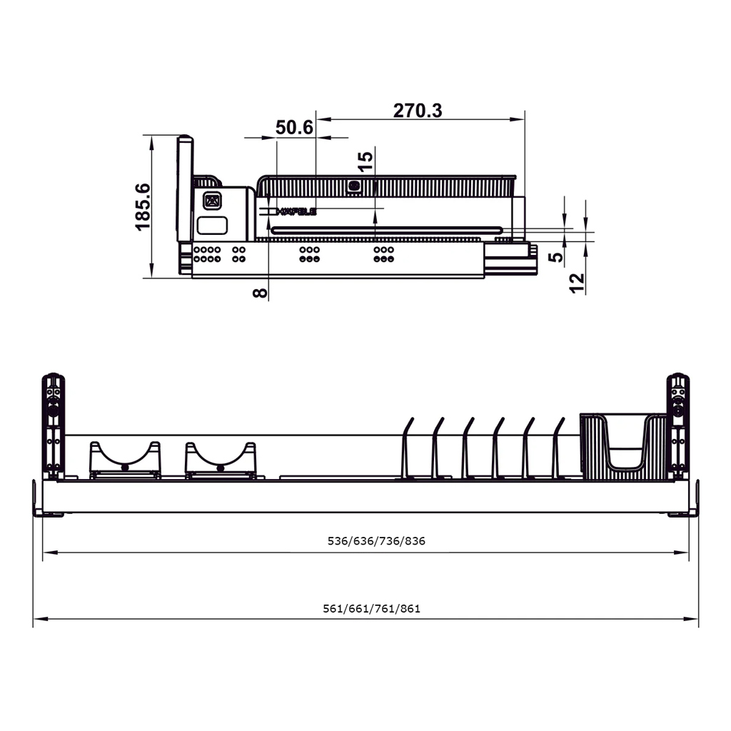 GIÁ XOONG NỒI HAFELE UTENSIO PLUS H2 700MM 545.14.308